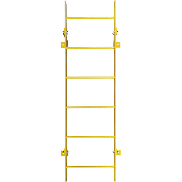 Ballymore 13-Rung Yellow Steel Fixed Safety Ladder WLFS0113-Y