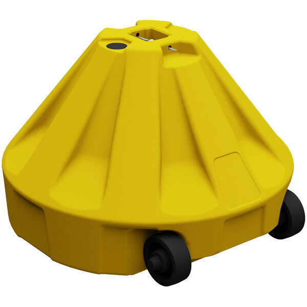 Plasticade Roll-a-Post 18" x 12" Yellow Fillable Plastic Base with ...