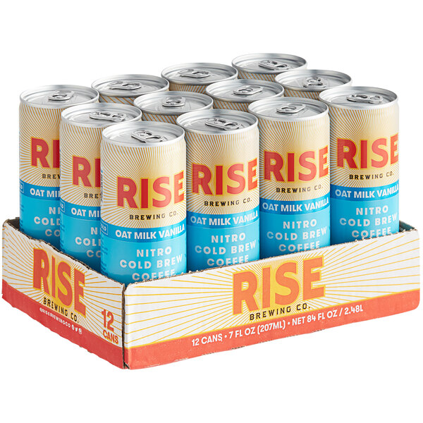 Rise Brewing Co. Organic Oat Milk Vanilla Nitro Cold Brew Coffee 7 fl ...