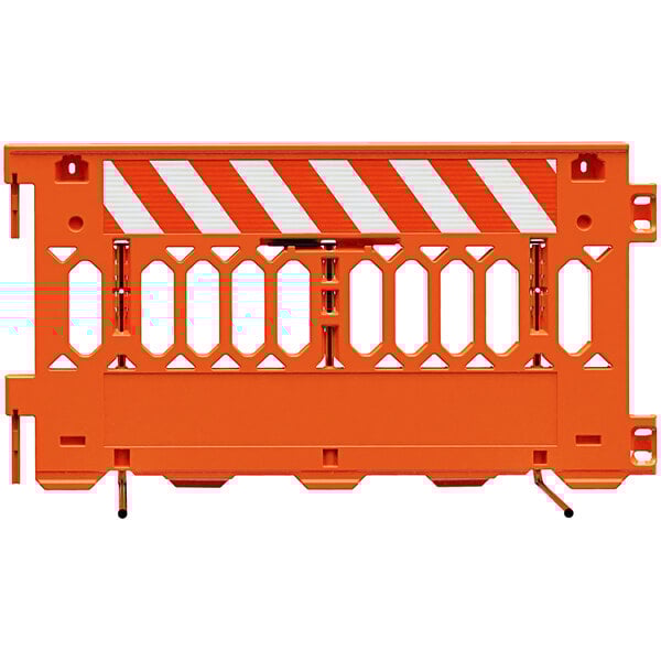 Plasticade Pathcade 6' Orange Interlocking Parade Barricade with 1 ...