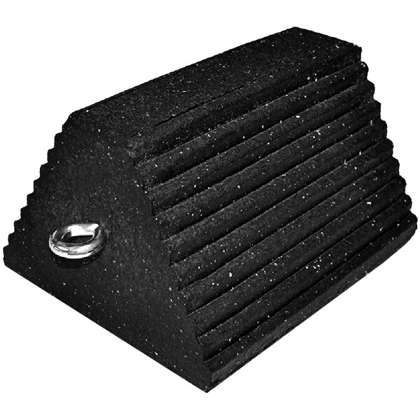 Plasticade 8" x 10" x 6" Black Rubber Wheel Chock with Eyebolt and Tire ...