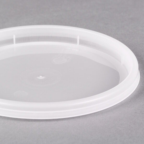 Pactiv/Newspring YNL500 Round Deli Container Lid Translucent - 4 9/16 ...