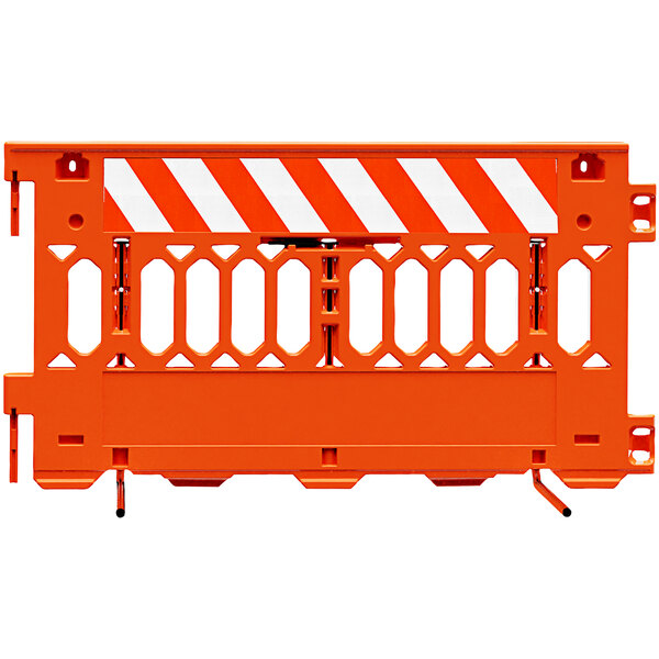 Plasticade Pathcade 6' Orange Interlocking Parade Barricade with 1 ...