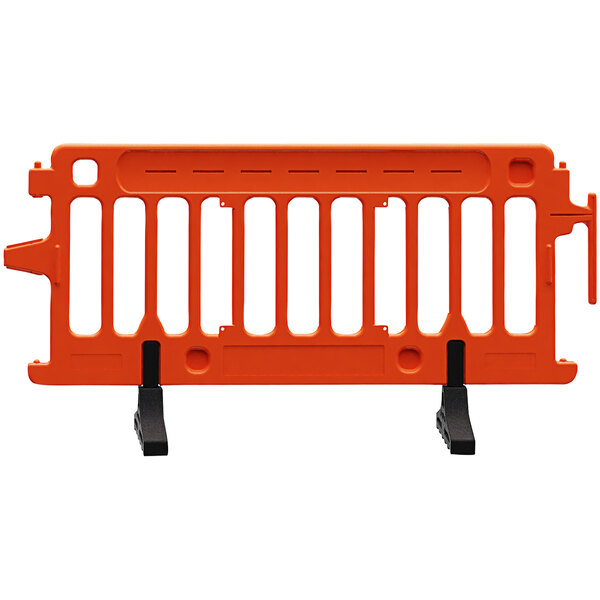Plasticade Crowdcade 6' Orange Interlocking Parade Barricade 2004-O
