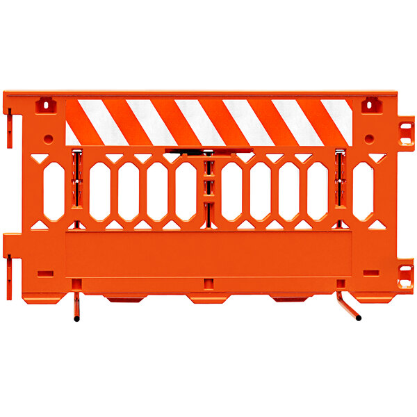 Plasticade Pathcade 6' Orange Interlocking Parade Barricade with 1 ...
