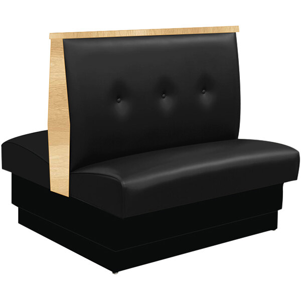 American Tables & Seating 45 1/2" Long Black Upholstered Standard ...