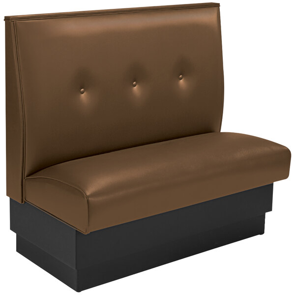 American Tables & Seating 45 1/2" Long Brown Upholstered Standard ...