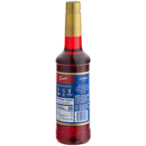 Torani Cherry Flavoring Syrup 750 mL Plastic Bottle