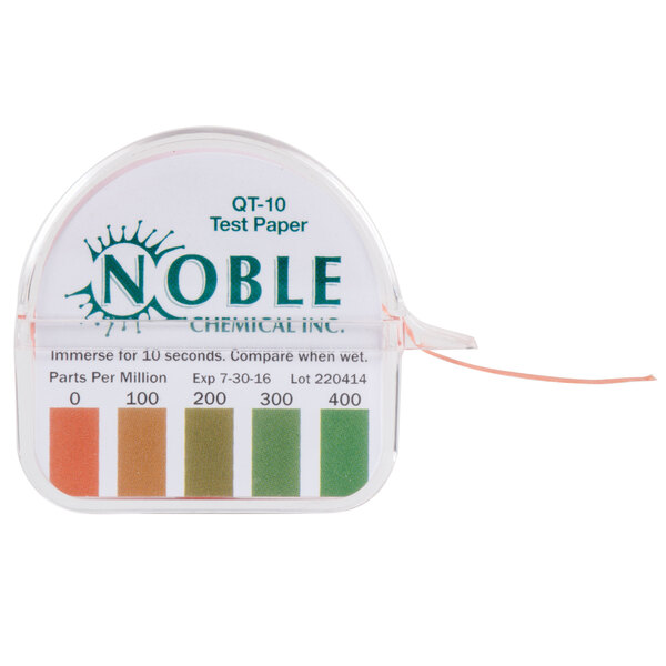 Noble Chemical QT-10 Quaternary Test Paper Dispenser - 0-400ppm