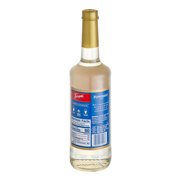 Torani Peppermint Flavoring Syrup 750 mL Plastic Bottle