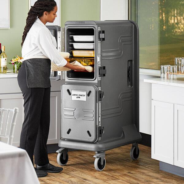 Cambro Pro Cart Ultra® Tall Charcoal Gray Pan Carrier - 2 Active Hot ...
