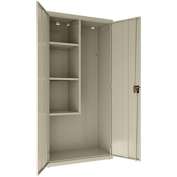 Hirsh Industries 18" x 36" x 72" Putty Janitorial Cabinet