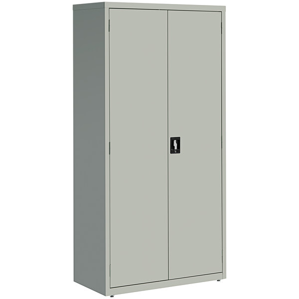 Hirsh Industries 18" x 36" x 72" Light Gray Storage Cabinet with 4 ...