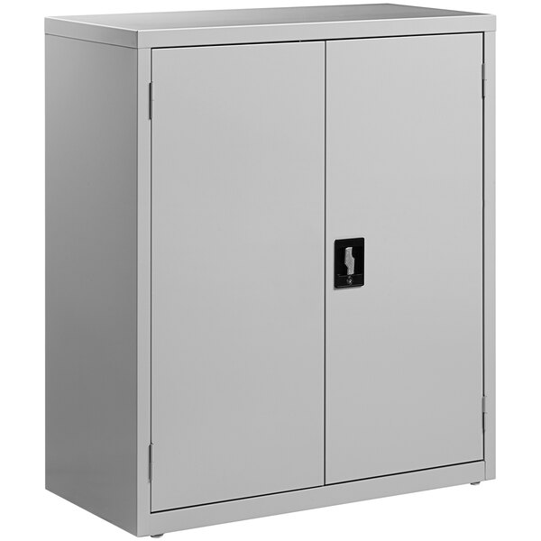 Hirsh Industries 18" x 36" x 42" Light Gray Storage Cabinet with 2 ...