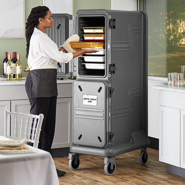 Cambro Pro Cart Ultra® Tall Charcoal Gray Pan Carrier - 2 Active Hot ...