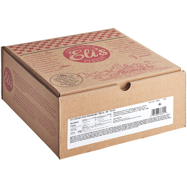 Eli's Cheesecake 10" Precut Brown Cow Cheesecake 103 oz. - 2/Case