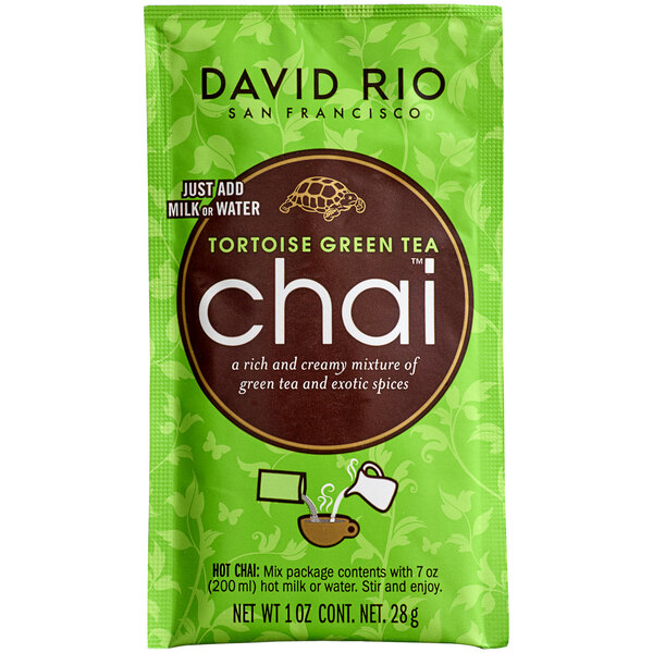 David Rio Tortoise Green Tea™ Chai Tea Latte Single Serve Packets - 12/Box