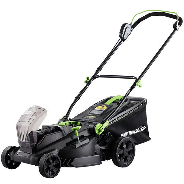 Earthwise 19" Cordless Push Lawn Mower with (2) 4.0 Ah Batteries and ...