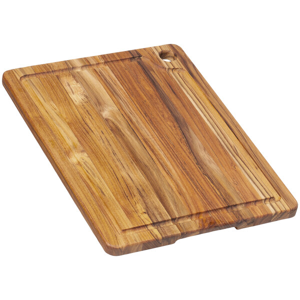 Teakhaus Marine 16" x 12" x 3/4" Edge Grain Teakwood Cutting Board with ...