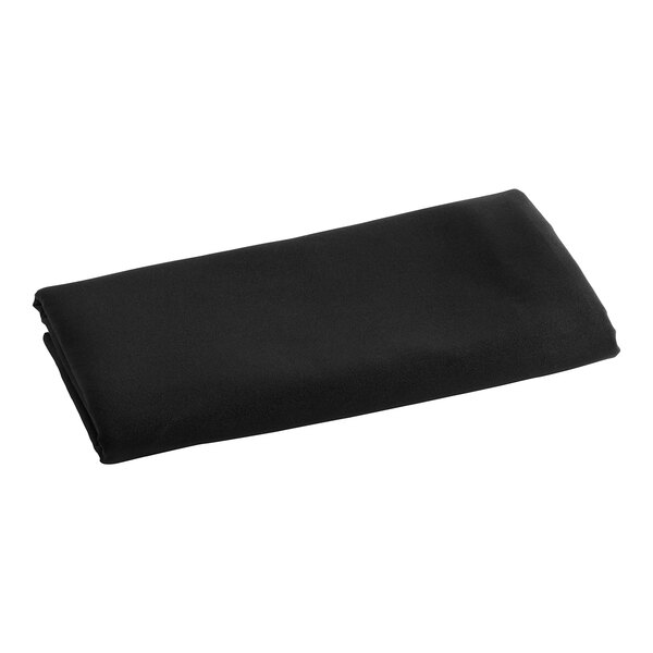 Choice 54" x 72" Rectangular Black Seamless 100% Spun Polyester Hemmed ...