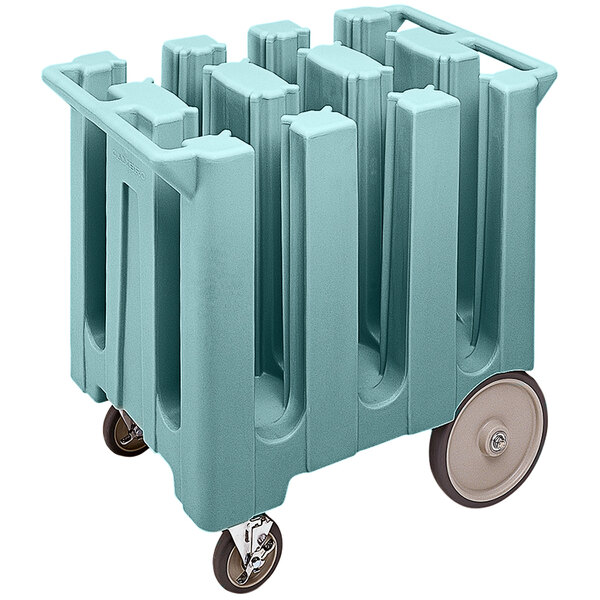 Cambro 6 Column Poker Chip Slate Blue Dish Dolly / Caddy with Vinyl ...