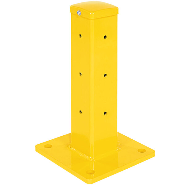 Vestil 18" Yellow Bolt-On 3 Rib Rail Post GR-F3R-BO-TP18-YL