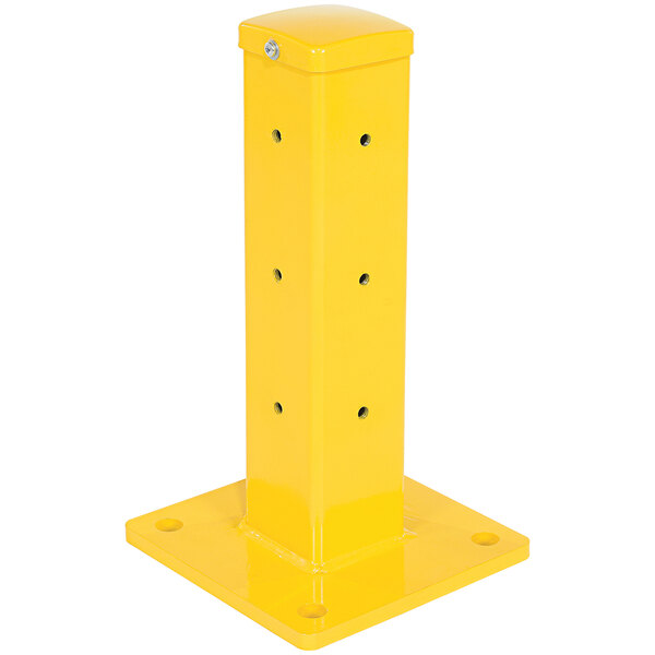 Vestil 18" Yellow Bolt-On 2 Rib Rail Post GR-F2R-BO-TP18-YL