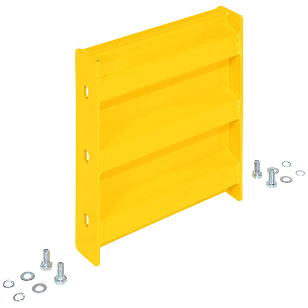 Vestil 15" x 12" Yellow Bolt-On 3 Rib Guard Rail GR-F3R-BO-1-YL