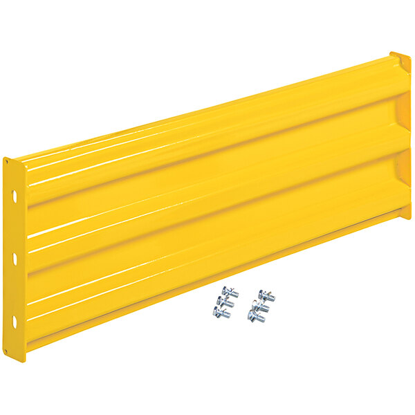 Vestil 15" x 29 7/8" Yellow Bolt-On 3 Rib Guard Rail GR-F3R-BO-3-YL