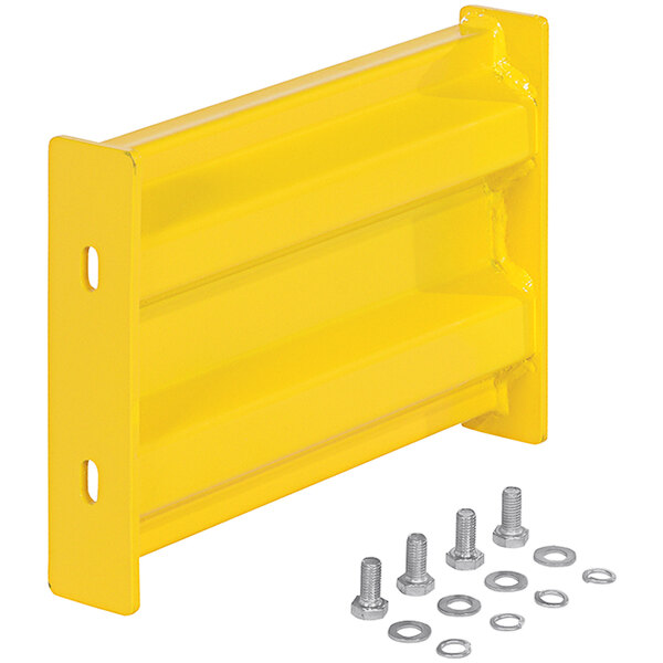 Vestil 10" x 12" Yellow Bolt-On 2 Rib Guard Rail GR-F2R-BO-1-YL