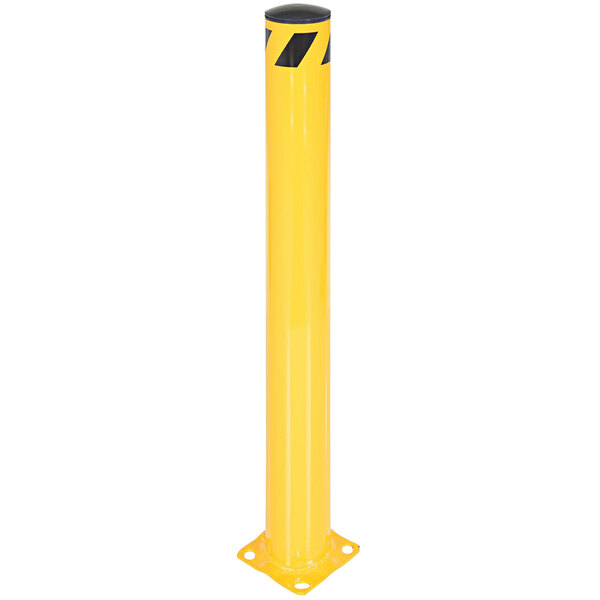 Vestil 8" x 8" x 48" Yellow Steel Fixed Safety Bollard BOL-48-5.5 - 5 1 ...