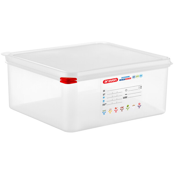 Araven 2/3 Size 6" Deep Translucent Polypropylene Food Pan with ...