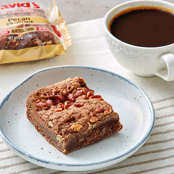 David's Cookies Individually Wrapped Pecan Brownie 4 oz. - 48/Case