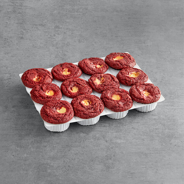 David's Cookies Red Velvet Cheesecake Muffin 6 oz. - 12/Case