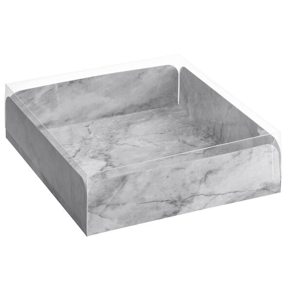 Enjay Marble Laminated Box with Lid for Meats and Treats 10" x 10" x 2 ...