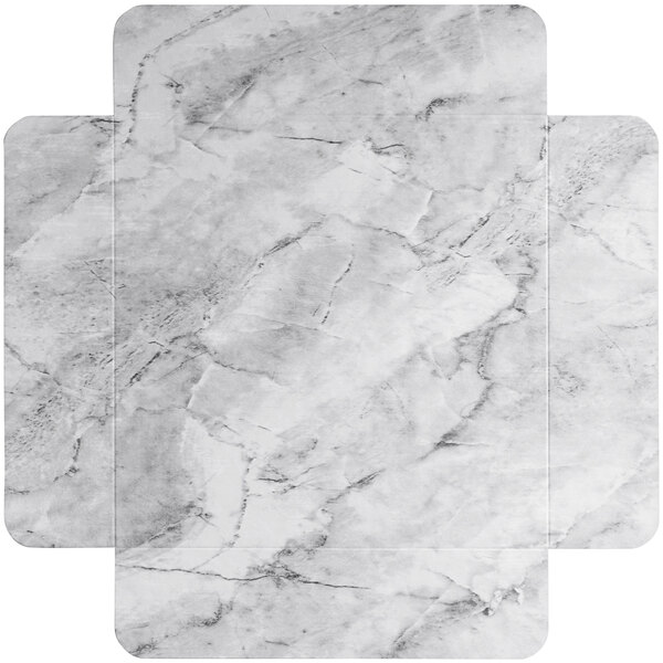 Enjay Marble Laminated Box with Lid for Meats and Treats 10" x 10" x 2 ...