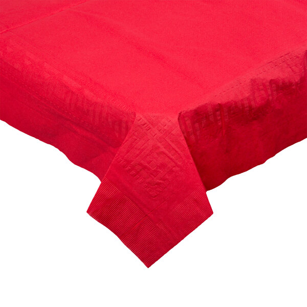 Hoffmaster 220611 54" x 108" Cellutex Red Tissue / Poly Paper Table ...