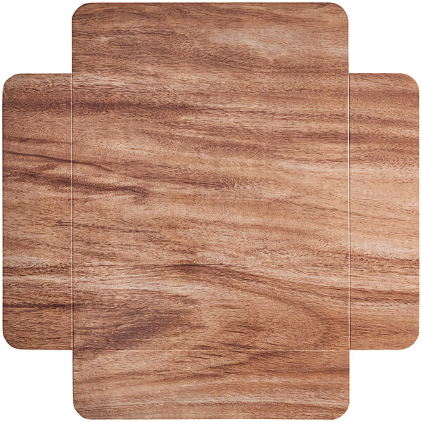 Enjay Wood Laminated Box with Lid for Meats and Treats 10" x 10" x 2 1/ ...