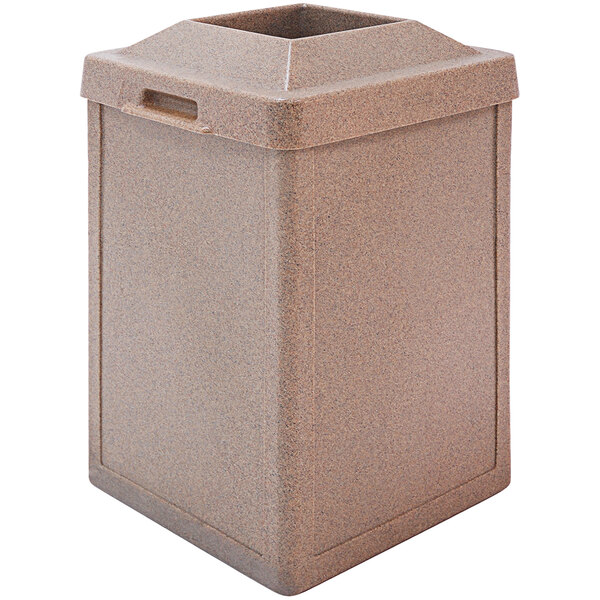 Wausau Tile TF1013 Tuffy 22 Gallon Plastic Square Trash Receptacle with ...