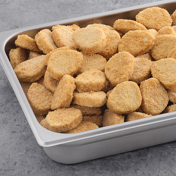 Rebellyous Vegan Plant-Based K-12 Eligible Chicken Nuggets 5 lb. - 2/Case