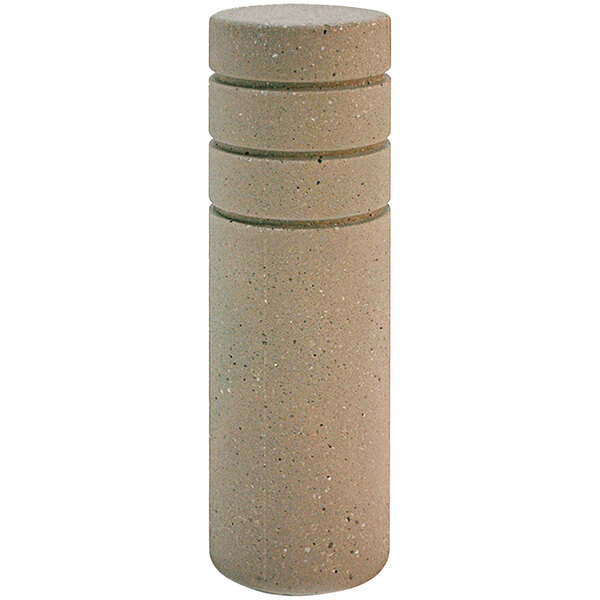 Wausau Tile 40" Round Concrete Bollard with 3 Reveal Lines TF60221