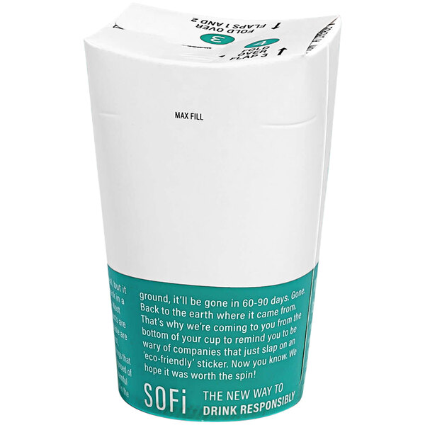 SOFi All-in-One Paper Cold Cup and Lid 16 oz. - 1000/Case