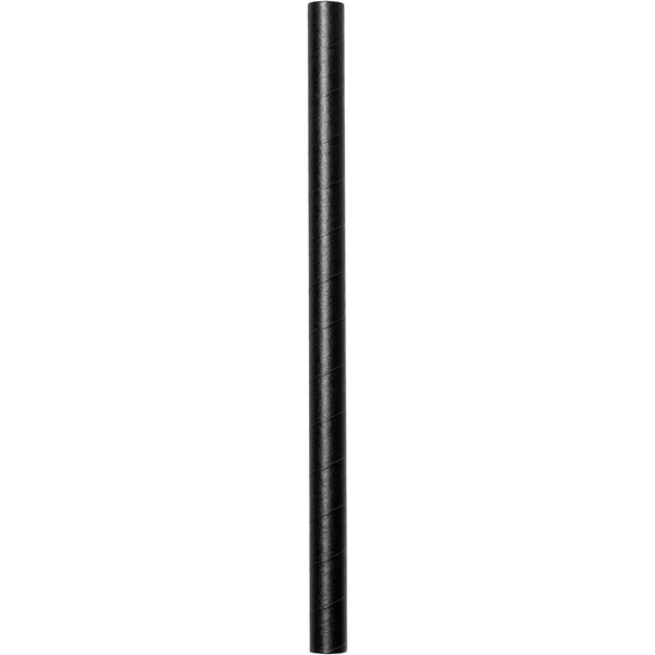 SOFi 8 1/2" Wrapped Black Paper Boba Straw - 2400/Case