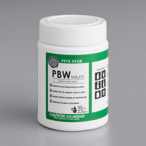 Five Star Chemicals 26-PB36-FS050-12 PBW Non-Caustic Brewery 2.5 Gram ...
