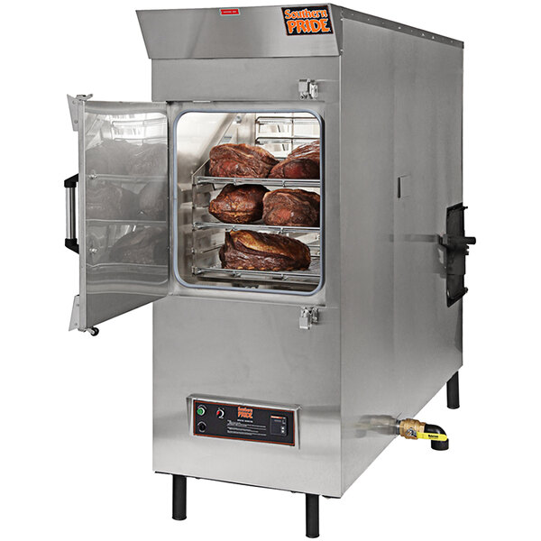 Southern Pride MLR-850 Stainless Steel Gas Rotisserie Smoker - 125,000 BTU