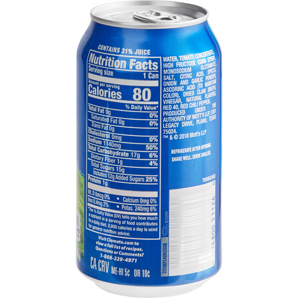 Clamato Original Tomato Cocktail 11.5 fl. oz. - 24/Case