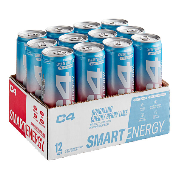 C4 SMART Energy Freedom Ice Energy Drink 12 fl. oz. Can - 12/Case