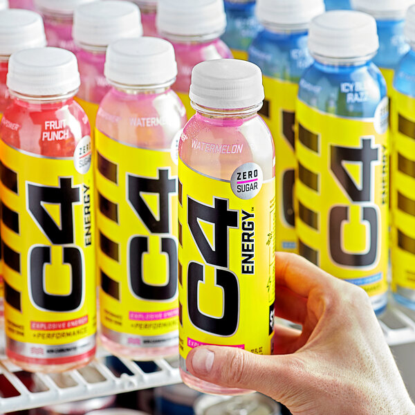 C4 Energy Watermelon Energy Drink 12 fl. oz. Bottle - 12/Case