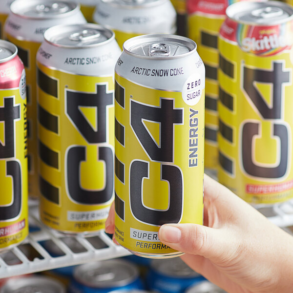 C4 Energy Arctic Snow Cone Energy Drink 16 fl. oz. Can - 12/Case