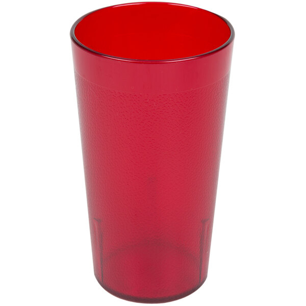 Cambro 800P2156 Colorware 7.8 oz. Ruby Red Customizable SAN Plastic ...